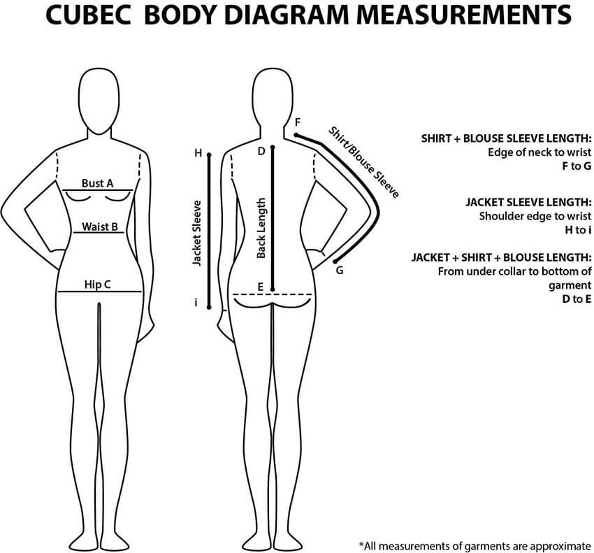 SIZE GUIDE – Cubec Clothing